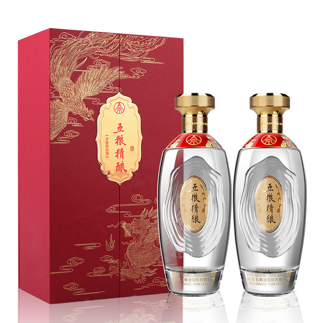 Wuliangye Wuliang Brewery Dragon Phoenix 52 degrees 500ml*2 bottles of solid -state strong ...