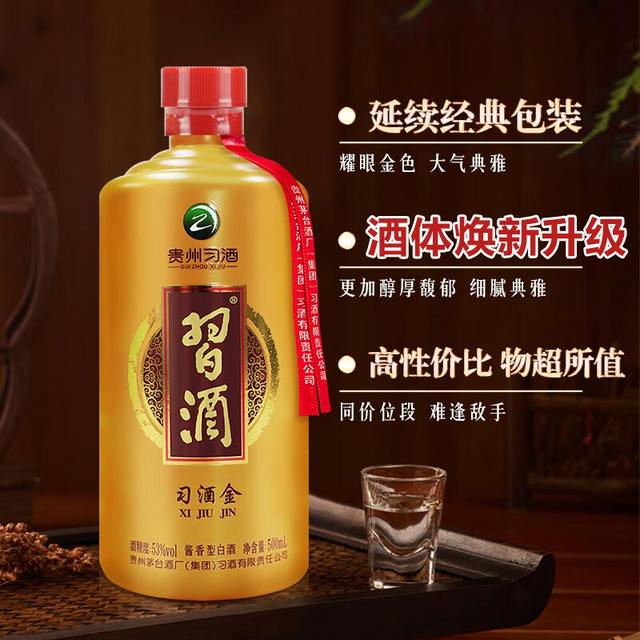 Guizhou Xijiu Xijiu Jin 53% 500ML 6 bottles full box of sauce-flavored ...