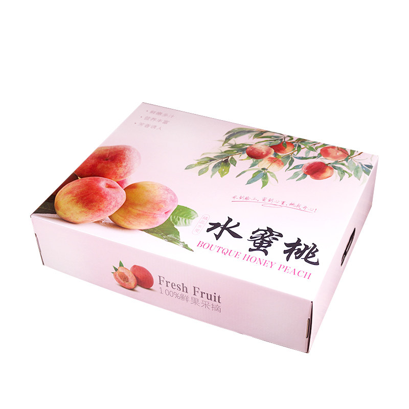 Peach Gift Boxes - 12-Count, 10kg Capacity - Custom Printed