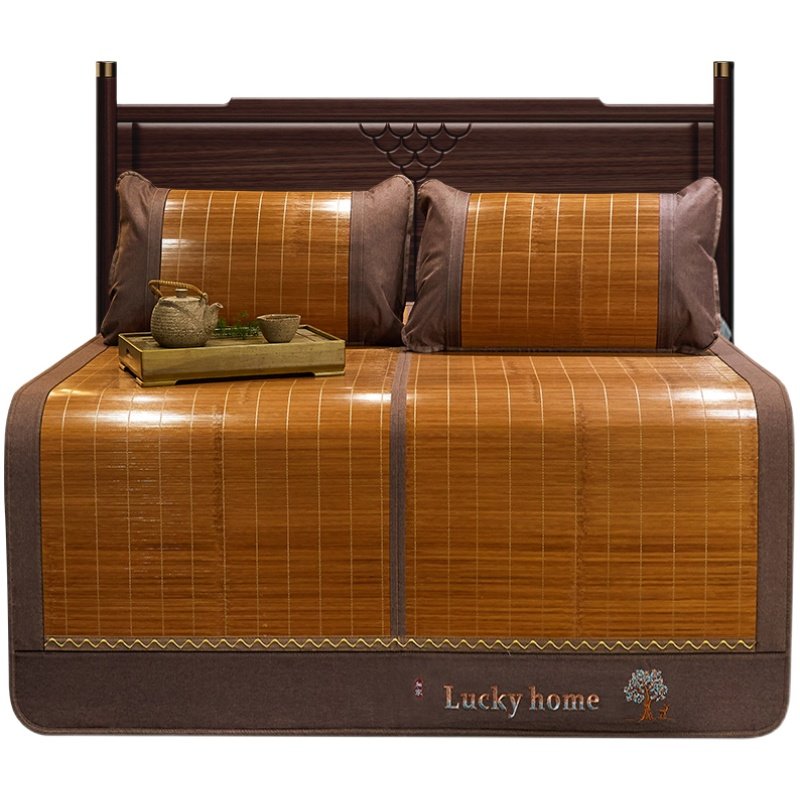 Bamboo Summer Double-Sided Folding Mat - Ice Silk Mat for Household Use