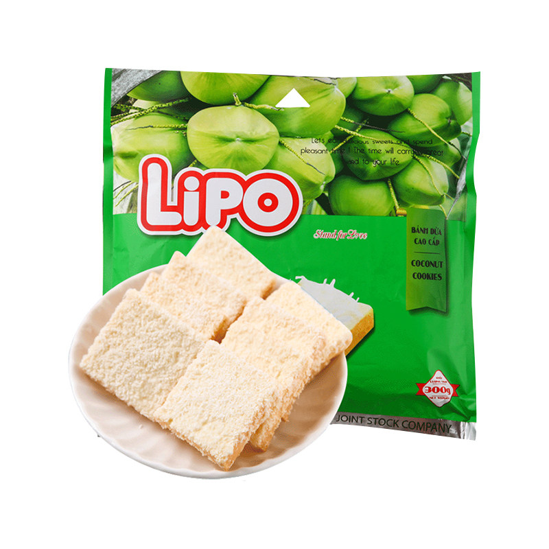 Lipo Coconut Rusk 300g - Vietnamese Biscuit Snack