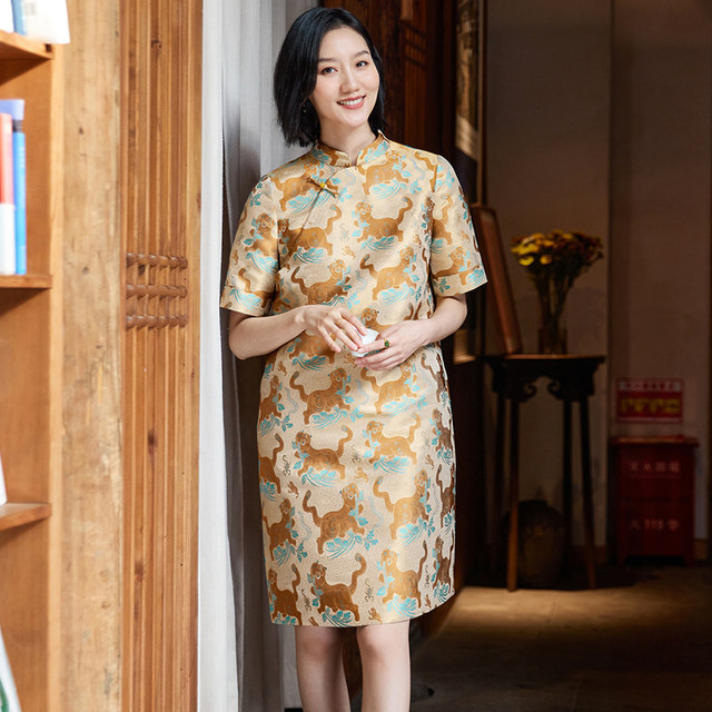 Fiyang Zhenshi Song Jin Cultural Retro Skirt Chinese Improved Returning ...