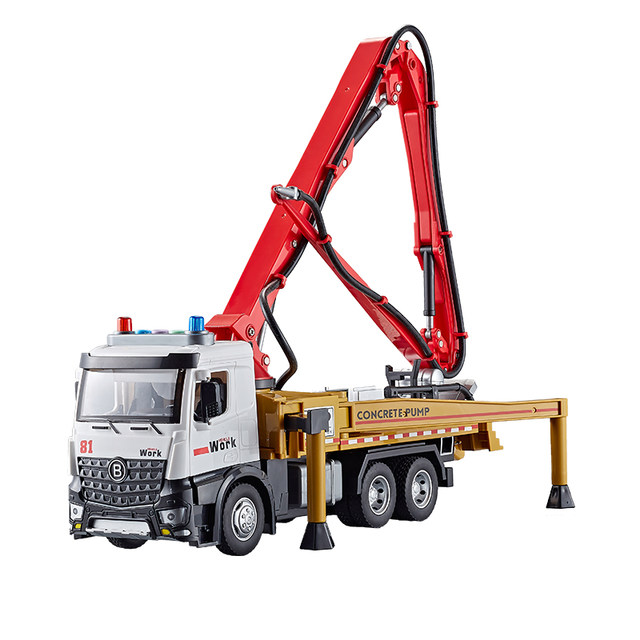 Large cement pump truck mixed dirt alloy children's toy car model can ...