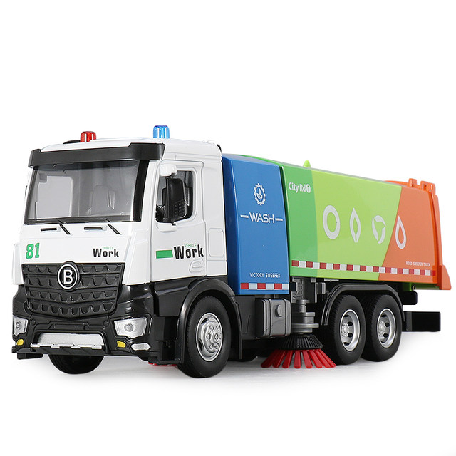 Super large sweeping vehicle model Simulation of garbage truck Urban ...