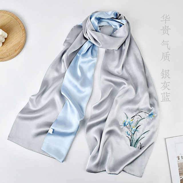 Chengdu characteristic Shu embroidery hand-embroidered orchid double ...