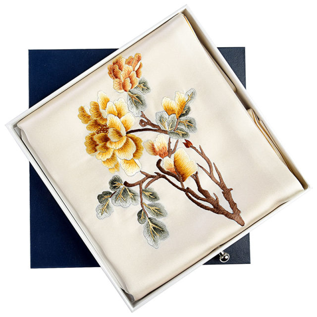 Chengdu Shu Embroidery Hand Embroidery Mulberry Silk Peony Long Silk ...