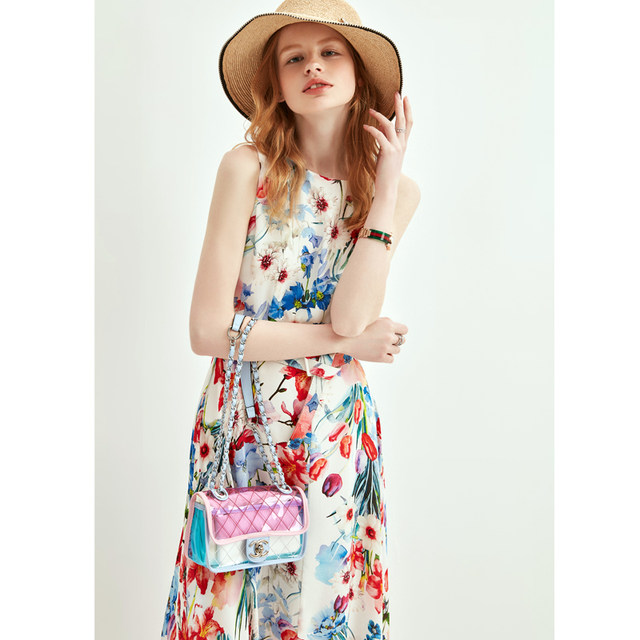 Beautiful and intoxicating! French silk-printed dress, mulberry silk ...