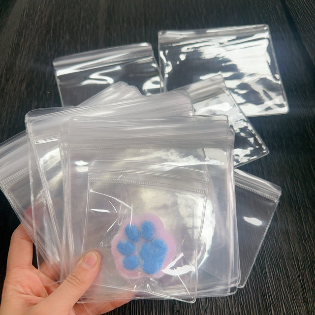 Eva double-sided transparent pinch ziplock bag bare hand soft cat claw ...
