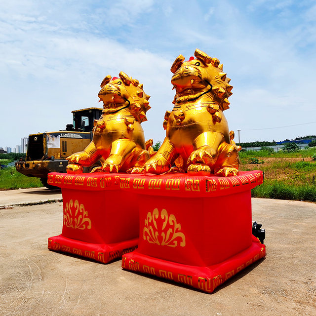 Opening Ceremony Golden Lion Inflatable Inflatable Golden Elephant ...