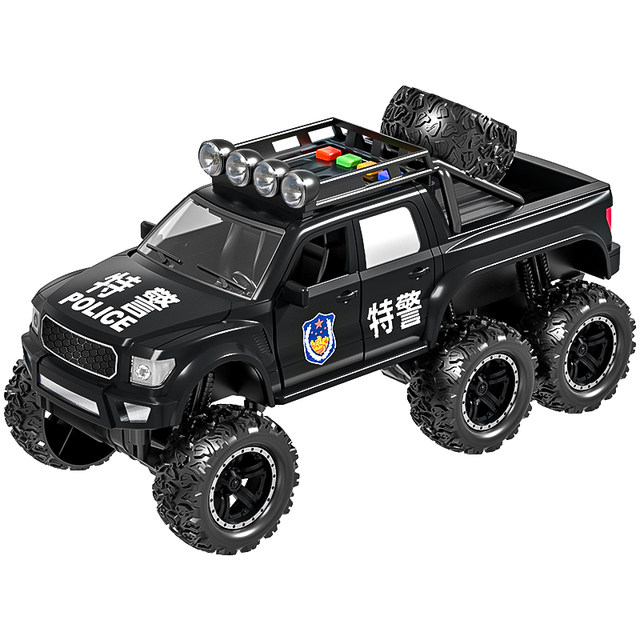 110 children's off-road vehicle police car toy alloy simulation large ...