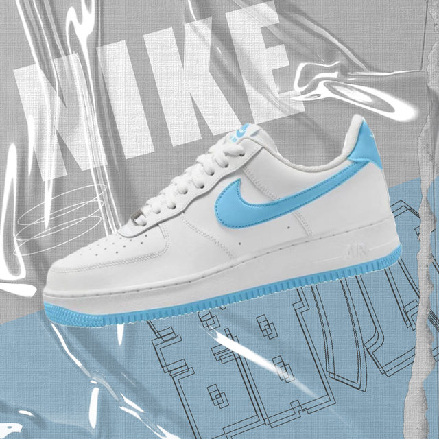 Nike Air Force 1 University Blue Air Force 1 Shoe University Blue ...