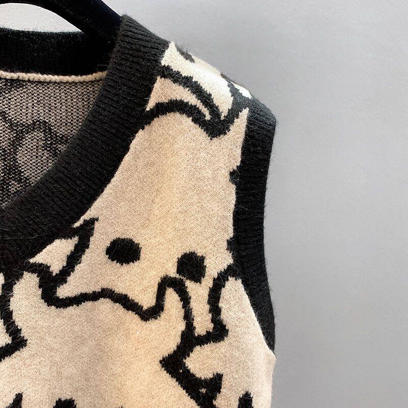 Girl Vest V -neck Cartoon Cartoon Cartoon Blossom Flower Children's ...