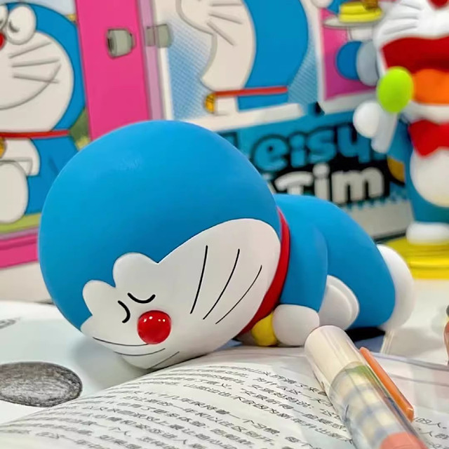 Genuine Doraemon Leisure Time Series Blind Box Figure Jingle Cat Blue ...