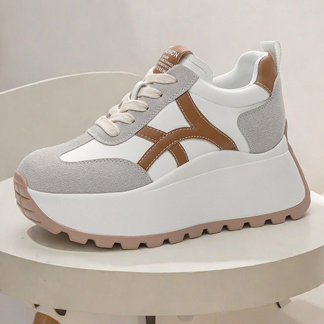 Inner height-increasing women's shoes 2024 autumn new thick-soled ...
