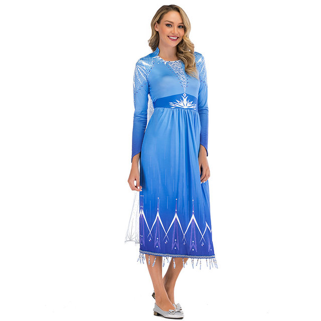 Elsa Princess cos costume adult women's Frozen Disney theme masquerade ...