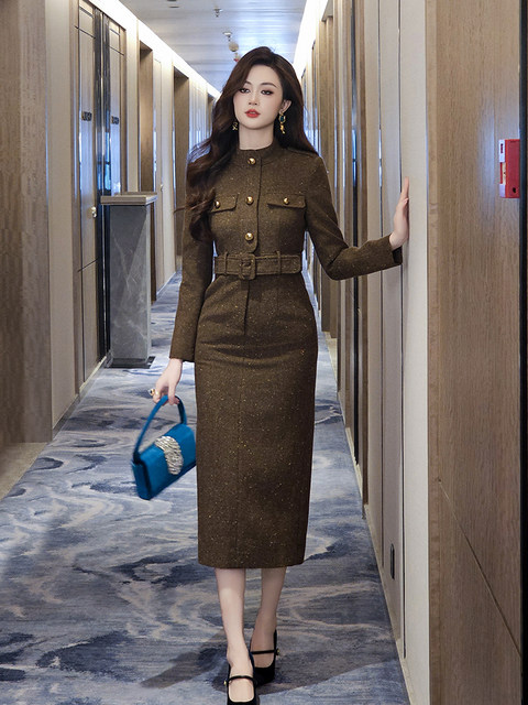 High-end hip-hugging dress for the workplace