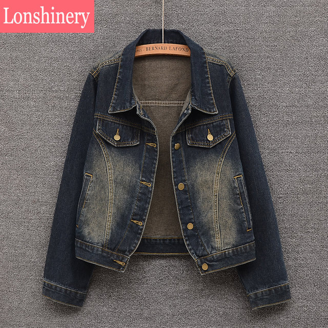 New product American retro denim outer female 2024 autumn new foreign ...