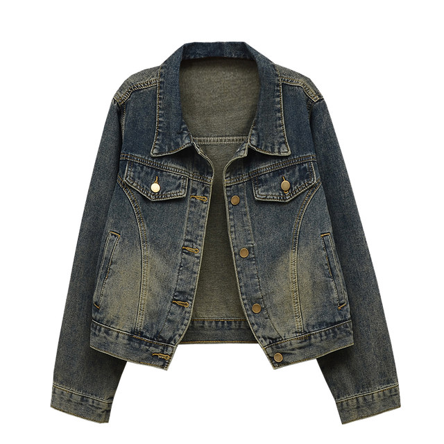 New product American retro denim outer female 2024 autumn new foreign ...