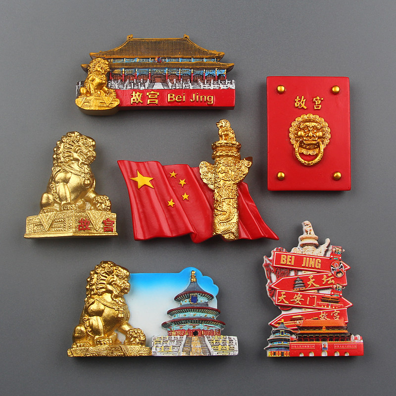 Great Wall Souvenir Magnet - Meng xinxin Resin Decoration