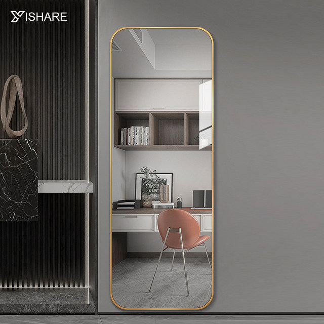 Light luxury explosion-proof aluminum frame fitting mirror home wall ...