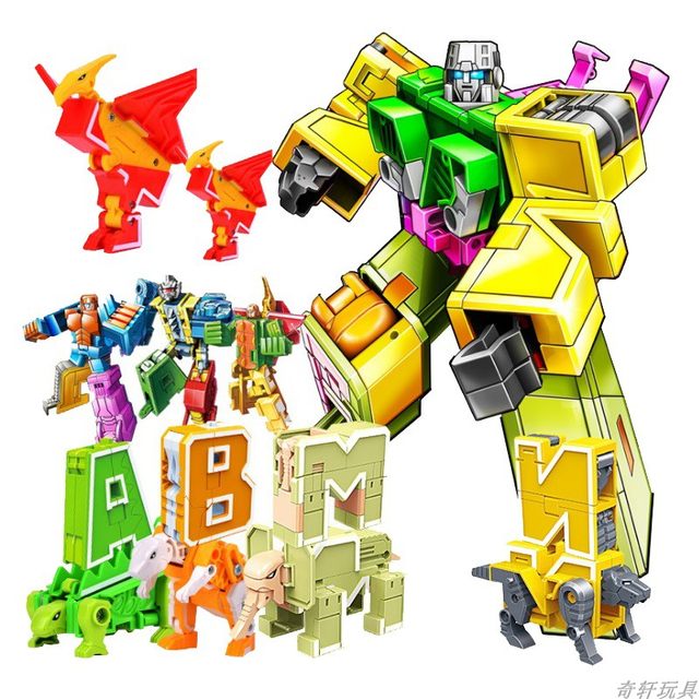 Deformation classroom ever-changing alphabet dinosaur animal single toy ...