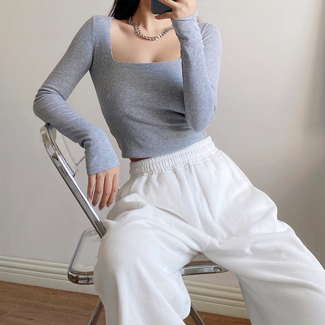 European and American retro simple versatile high-waisted short style ...