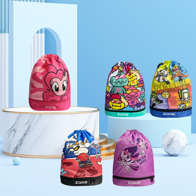 Zhouke Zoke Swimming Bag Cartoon Cute Children Beach Pocket Wet and Wet ...