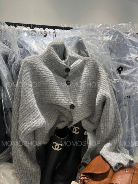 Momo's Korean version of winter new turtleneck sweater single -breasted ...