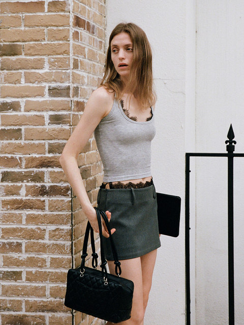 2TN Summer Elastic Cotton Pit Stranged Lace Retro Grade Tight Thin ...