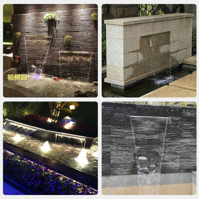 Stainless steel waterfall outlet mouth waterfall water curtain wall ...