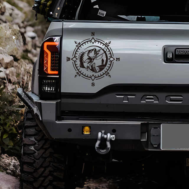 Angler's Guide Car Sticker Pickup Off-Road Tank 300 Door Scratch ...