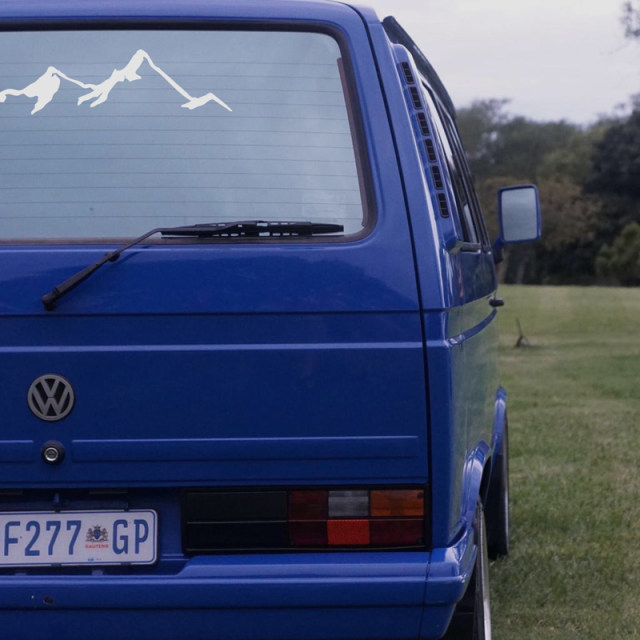 Snow mountain outdoor off-road car rear windshield side window ...