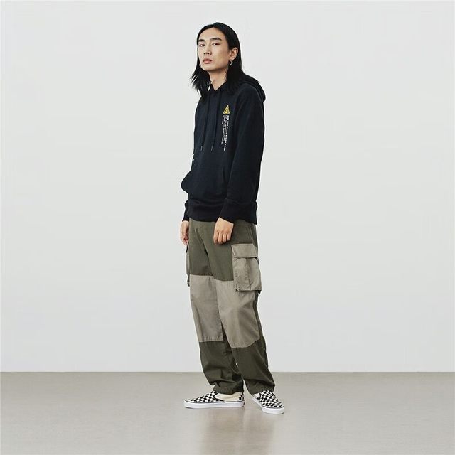 VANS Vanz 22 men's splicing avocado green workers windfront woven ...