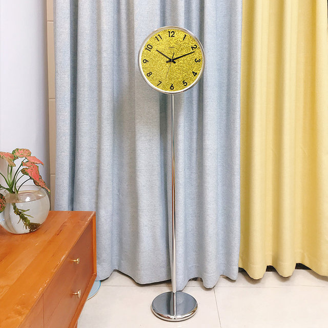 Flashing atmospheric floor clock living room metal shining standing ...