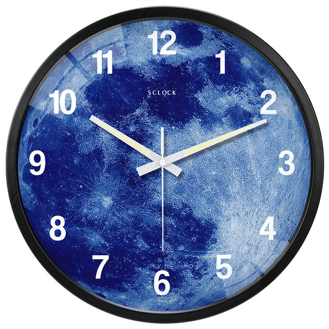 Radio wave clock accurate and automatic time-setting living room wall ...