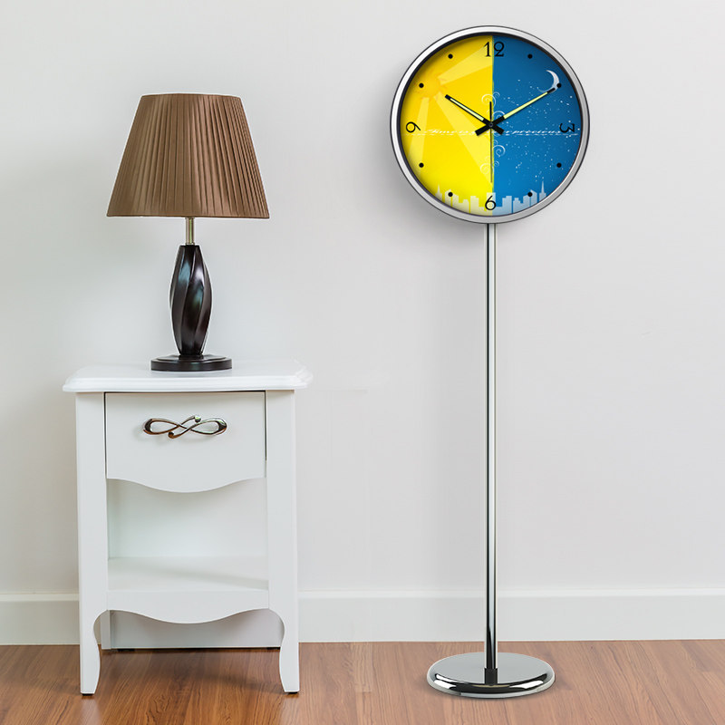 Positive Beauty Floor Clock - Stylish Silent Stainless Steel Living ...