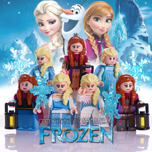 Chinese Building Blocks Frozen 2 Animation Building Blocks WM6084 Elsa ...