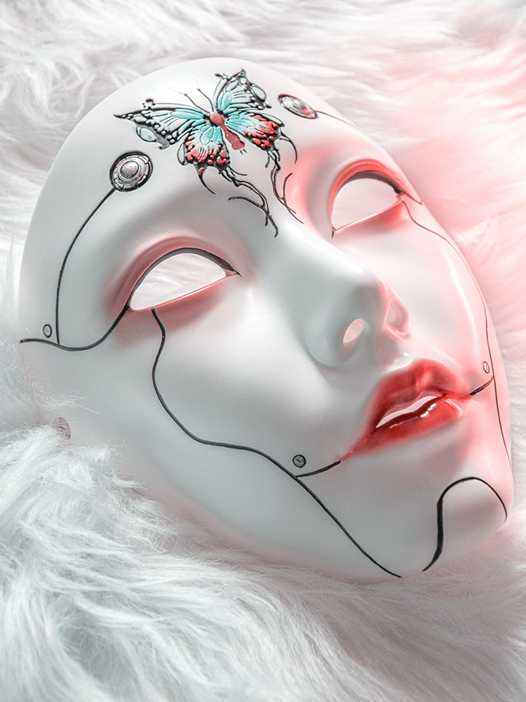 Soul Crop Ex Machina Cyberpunk Mask - Vollgesichtsmechanische Cosplay Maske