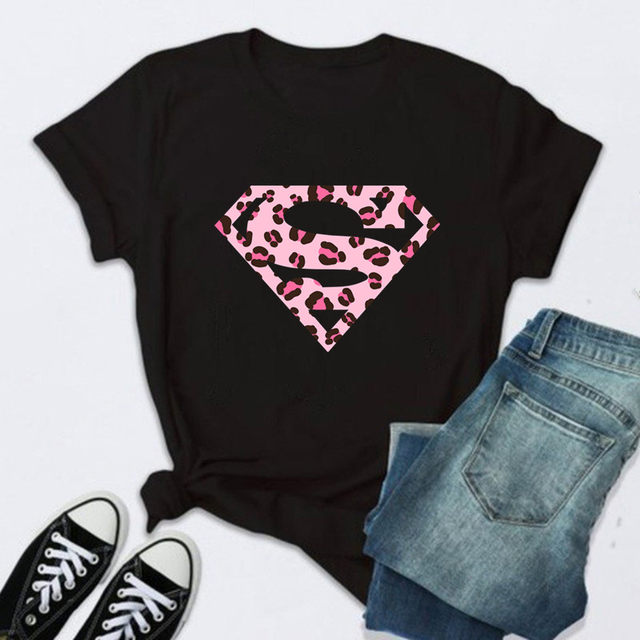 Pink Leopard T Shirt Summer Pink Leopard Print Men and Women's Same ...