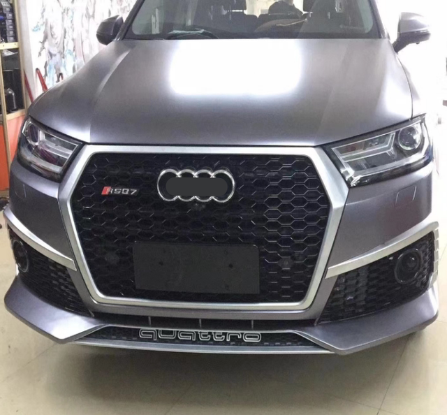 Suitable for 16-19 Audi Q7 modified RSQ7 grille front and rear surround ...