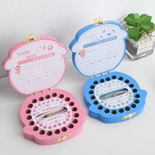 Solid wood gift deciduous tooth box collection box tooth storage and ...