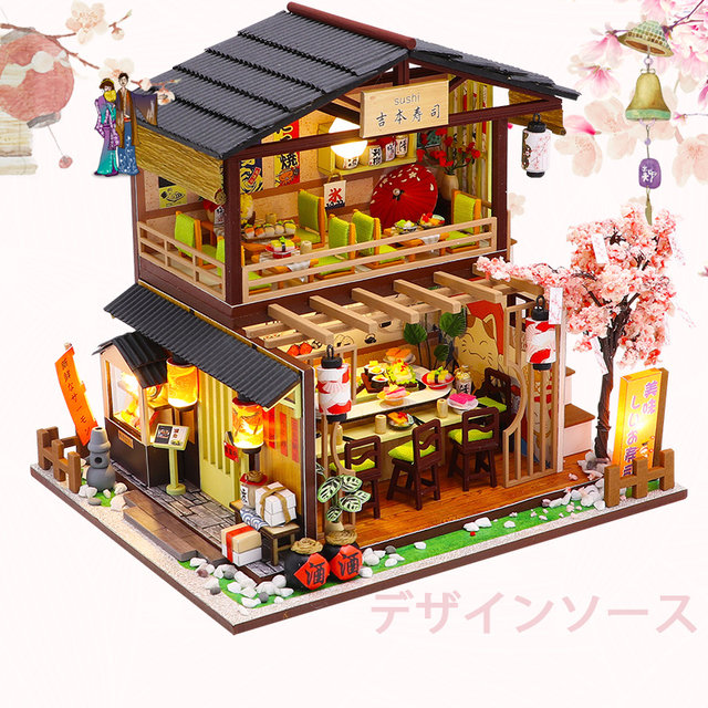 New product DIY small house sushi shop handmade Japanese -style shop ...