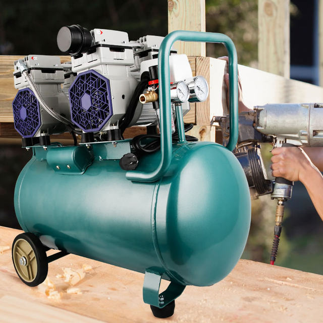 Fujiwara air pump air compressor Small air compressor -free oil air compressor woodwork 220V ...