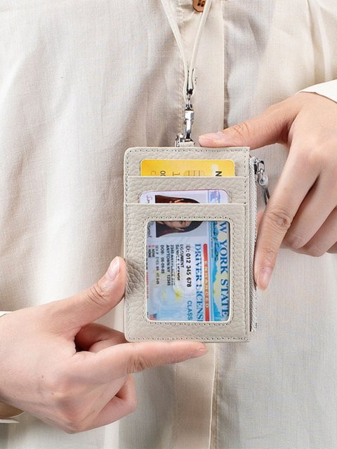 New Versatile Id Card Holder, Genuine Leather, Japanese Style, Easy ...