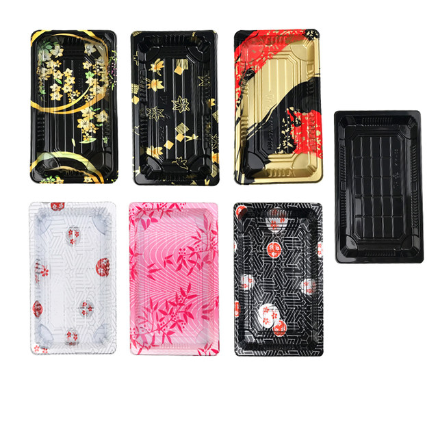 No. 1 sushi packaging box printed color pack box, disposable plastic ...