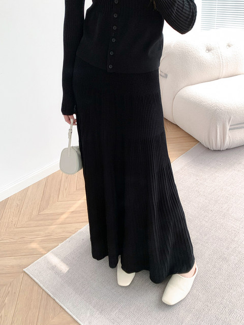 Fairy Lazy/Pleasing Knitted Skirt Lyocell Elastic Waist Long Skirt ...