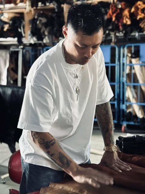 Sihan Silver Workshop LARRYSMITH Shawn Yue's same style 925 sterling silver wind-cut feather ...