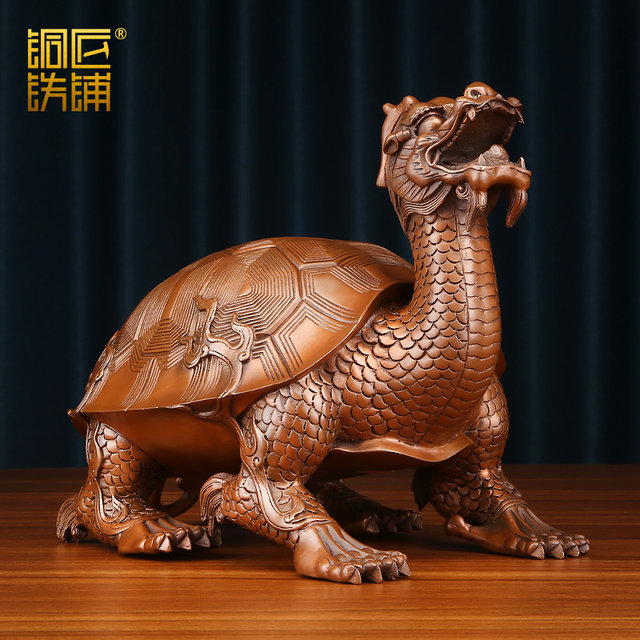Copper Dragon Turtle Ornament Forbidden City Dragon Head Turtle New ...
