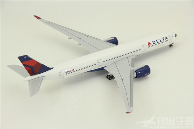 The assembly aircraft model B747DELTA Airbus A350-900 Daimei Airline
