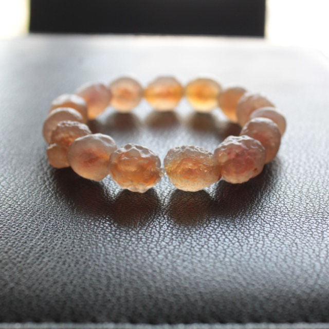 Natural Alxa Agate Bracelet Water Jade Ice Soul Rock Sugar Heart Seed ...